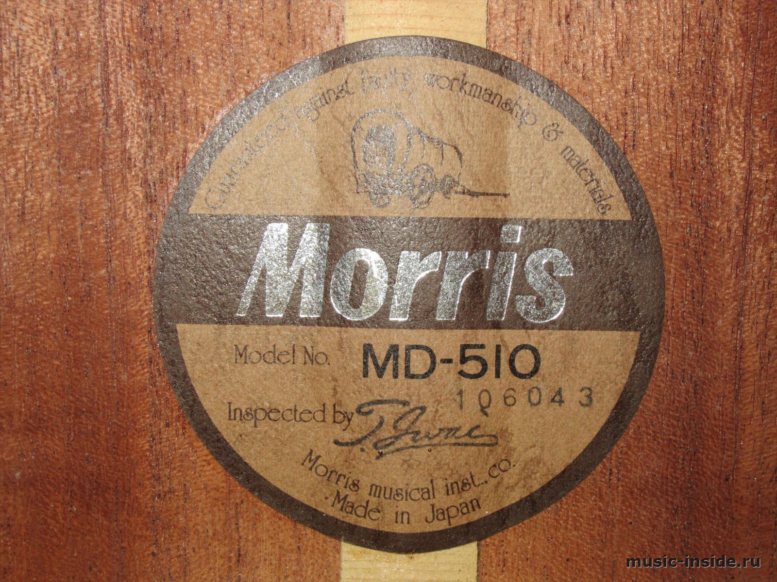 Morris MD-510 акустическая гитара #801 (1981 Япония)
